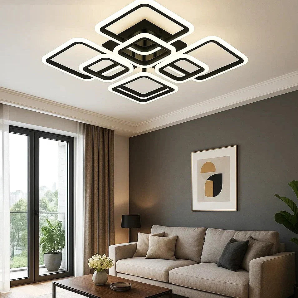 Lustre LED Patrate